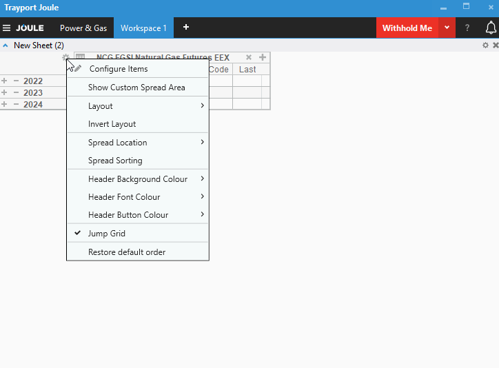 EGSI Financial Gas Futures